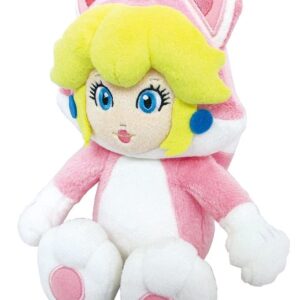 Little Buddy Super Mario Neko Cat Peach Plush, 10"