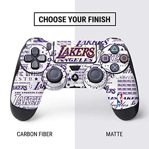 Skinit Decal Gaming Skin Compatible with PS4 Controller - Officially Licensed NBA LA Lakers Historic Blast Design