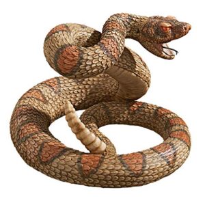 design toscano western diamond back rattlesnake garden animal statue, 13 inch, polyresin, full color