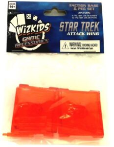 star trek attack wing: klingon (red) faction base/pegs set