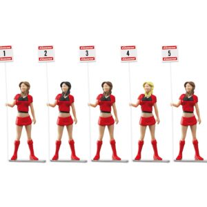 Carrera 21123 Set of Grid Ladies Realistic Scenery Accessory for Slot Car Race Track, Red