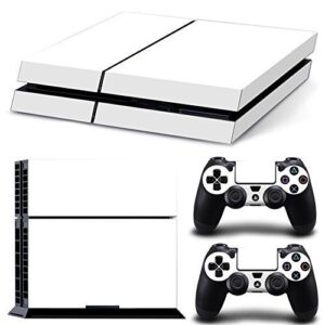 ndad protective vinyl pure white hot skin decals cover for sony playstation 4 ps4 console and 2 ps4 controller sticker skins