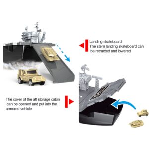 Aircraft Carrier Toy, Military Battleship Aircraft Carrier Toys,Army Set,Military Battleship Model Building Toy Kit