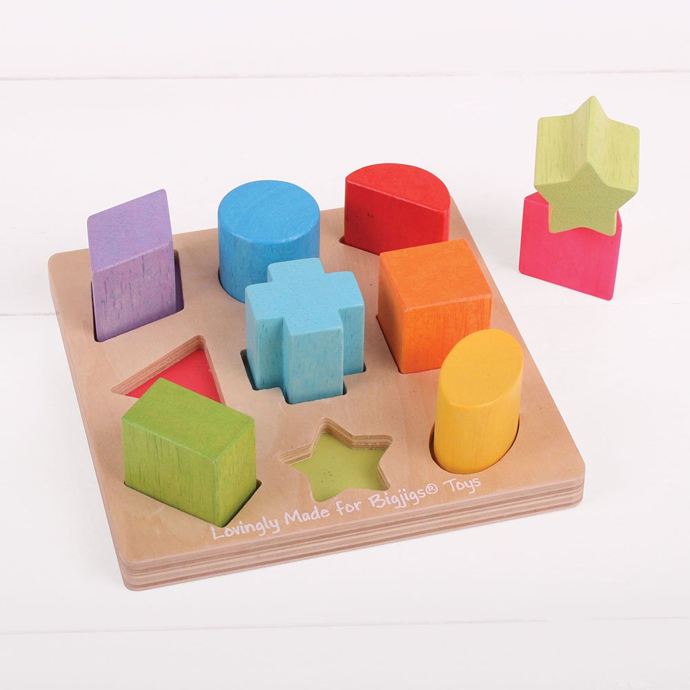 Bigjigs Toys Wooden My First Shapes Sorter Puzzle