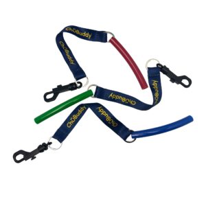 Chubuddy Navy Sublimated Chewy Holders Set of (2) - Two Sublimated tethers and Two Natural Straps