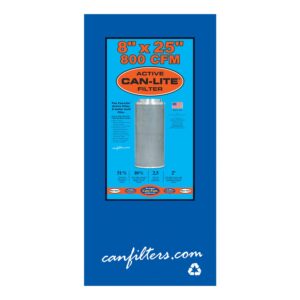 Can Filter Active CarFilter Mini 8- x 25-inch 800 CFM for maximum odor control in grow tents and other hydroponic systems