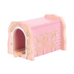 bigjigs rail pink brick tunnel - other major wooden rail brands are compatible