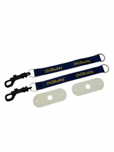 chubuddy navy sublimated chewy holders set of (2) - two sublimated tethers and two natural straps