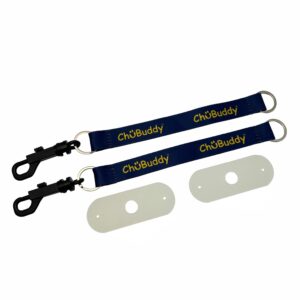 Chubuddy Navy Sublimated Chewy Holders Set of (2) - Two Sublimated tethers and Two Natural Straps