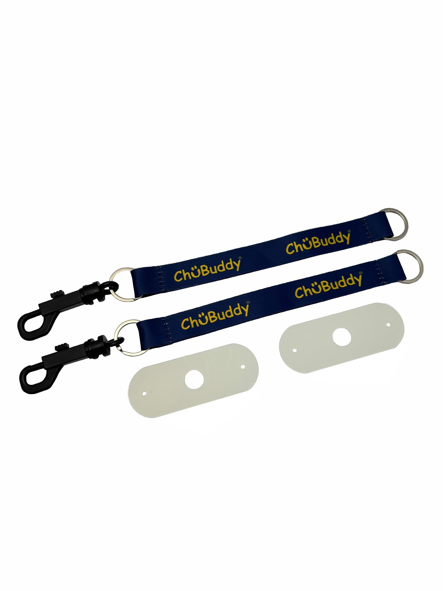 Chubuddy Navy Sublimated Chewy Holders Set of (2) - Two Sublimated tethers and Two Natural Straps