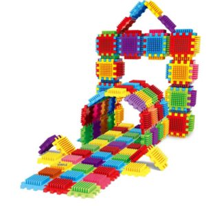 dimple dc5190 360 piece set interconnecting stacking building toy set for boys & girls, makes 60 blocks, educational fun, great for toddler children