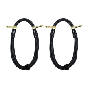 Audio 2000s E27106P2 1/4" TS Right Angle to TS Right Angle 6 Feet Patch Cable (2 Pack)