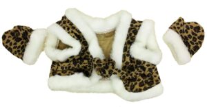 leopard vest & gloves outfit fits most 14" - 18" build-a-bear and make your own stuffed animals