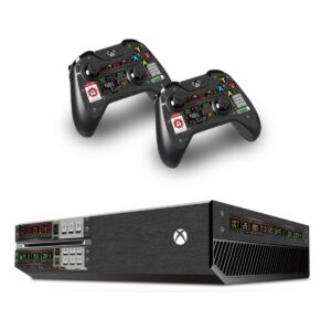 Designer Skin Sticker for the Xbox One Console With Two Wireless Controller Decals Flux