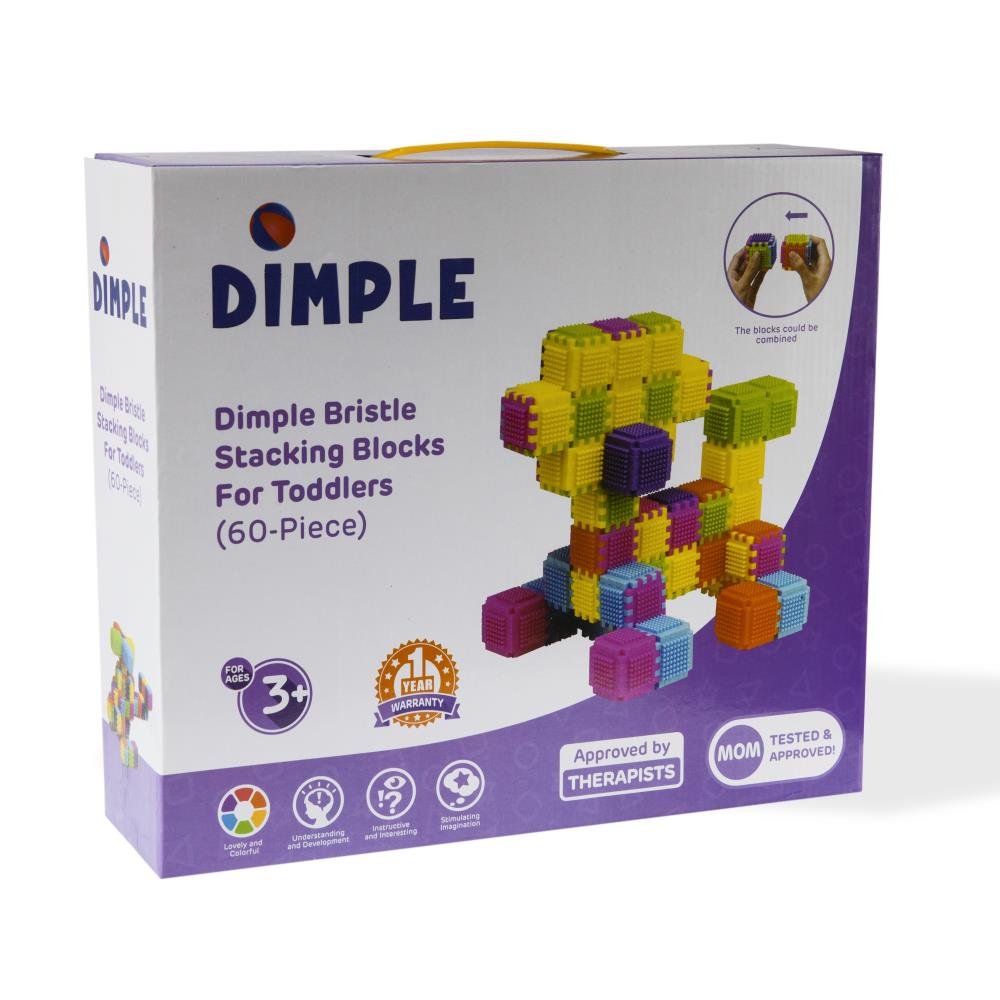 Dimple DC5190 360 Piece Set Interconnecting Stacking Building Toy Set for Boys & Girls, Makes 60 Blocks, Educational Fun, Great for Toddler Children