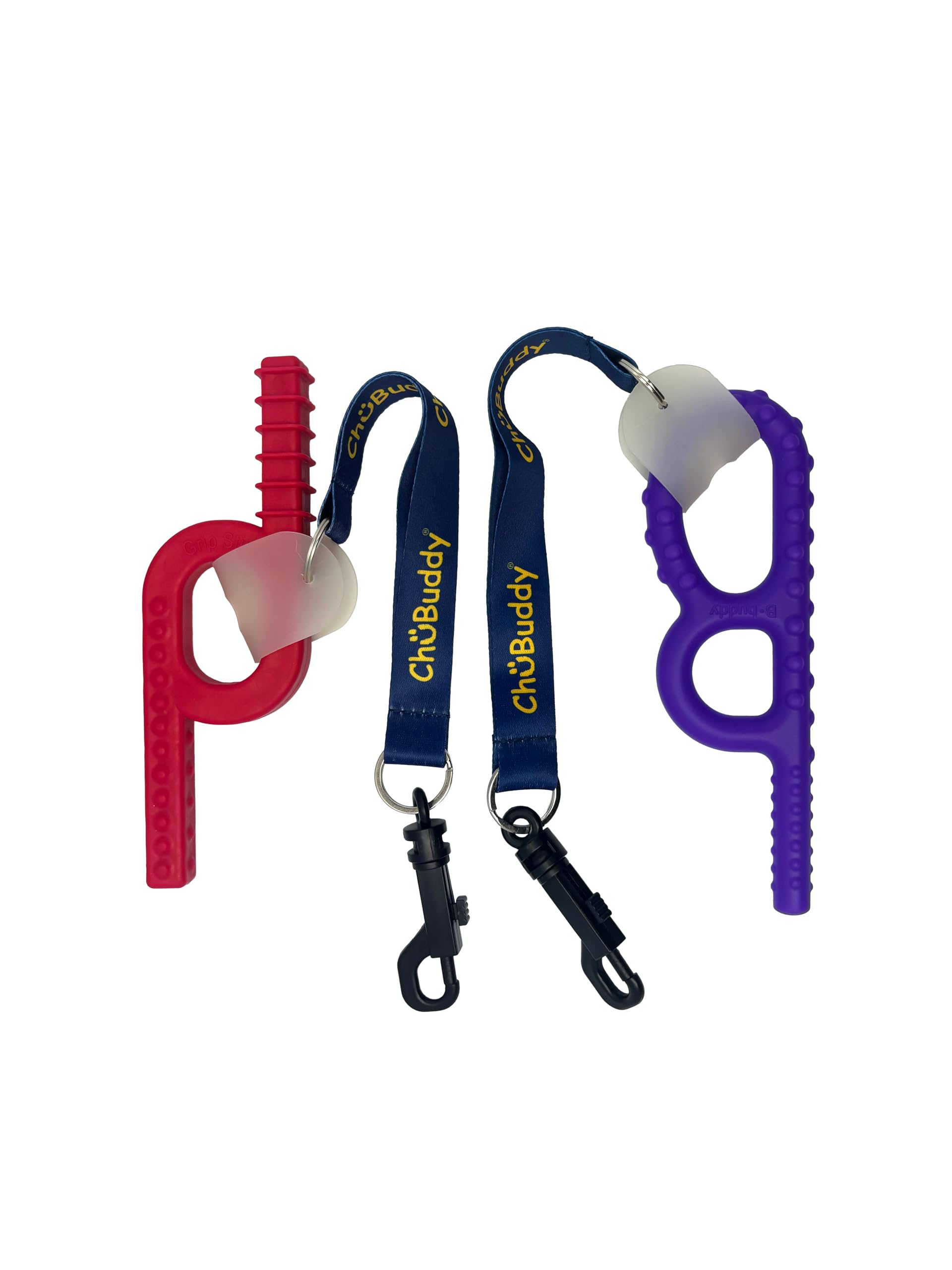 Chubuddy Navy Sublimated Chewy Holders Set of (2) - Two Sublimated tethers and Two Natural Straps