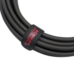 Kirlin Cable IP-202PR-10/BK - 10 Feet - Straight to Right Angle 1/4-Inch Plug Instrument Cable Black PVC Jacket