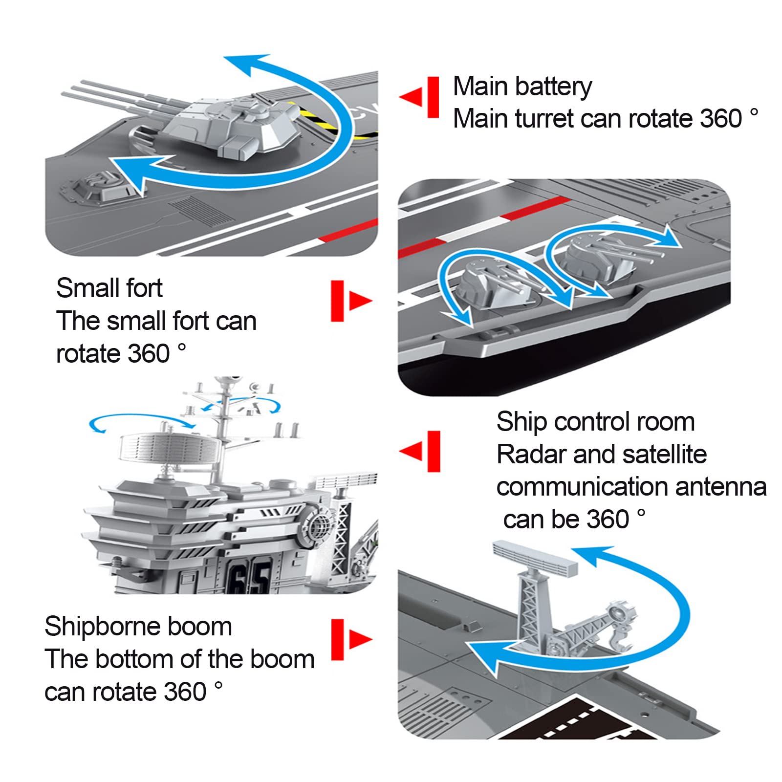 Aircraft Carrier Toy, Military Battleship Aircraft Carrier Toys,Army Set,Military Battleship Model Building Toy Kit