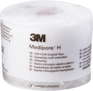 3m healthcare corp medipore hypoallergenic soft cloth surgical tape 2" x 10 yds, white, excellent adhesion, water resistant, each