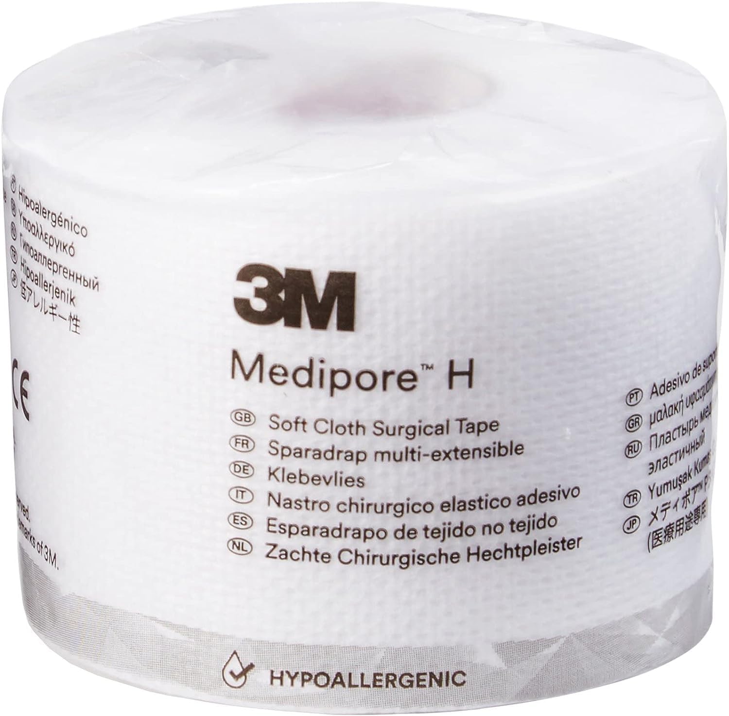 3M Healthcare Corp Medipore Hypoallergenic Soft Cloth Surgical Tape 2" X 10 Yds, White, Excellent Adhesion, Water Resistant, Each