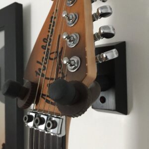 Top Stage® Home and Studio Guitar Keeper (Hanger) Stand Holder Rack w/Hardwood Base Wall Mount, JX15-BLA