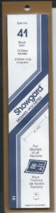 showgard mounts, size 41 mm. x 215 mm., 15 black strips