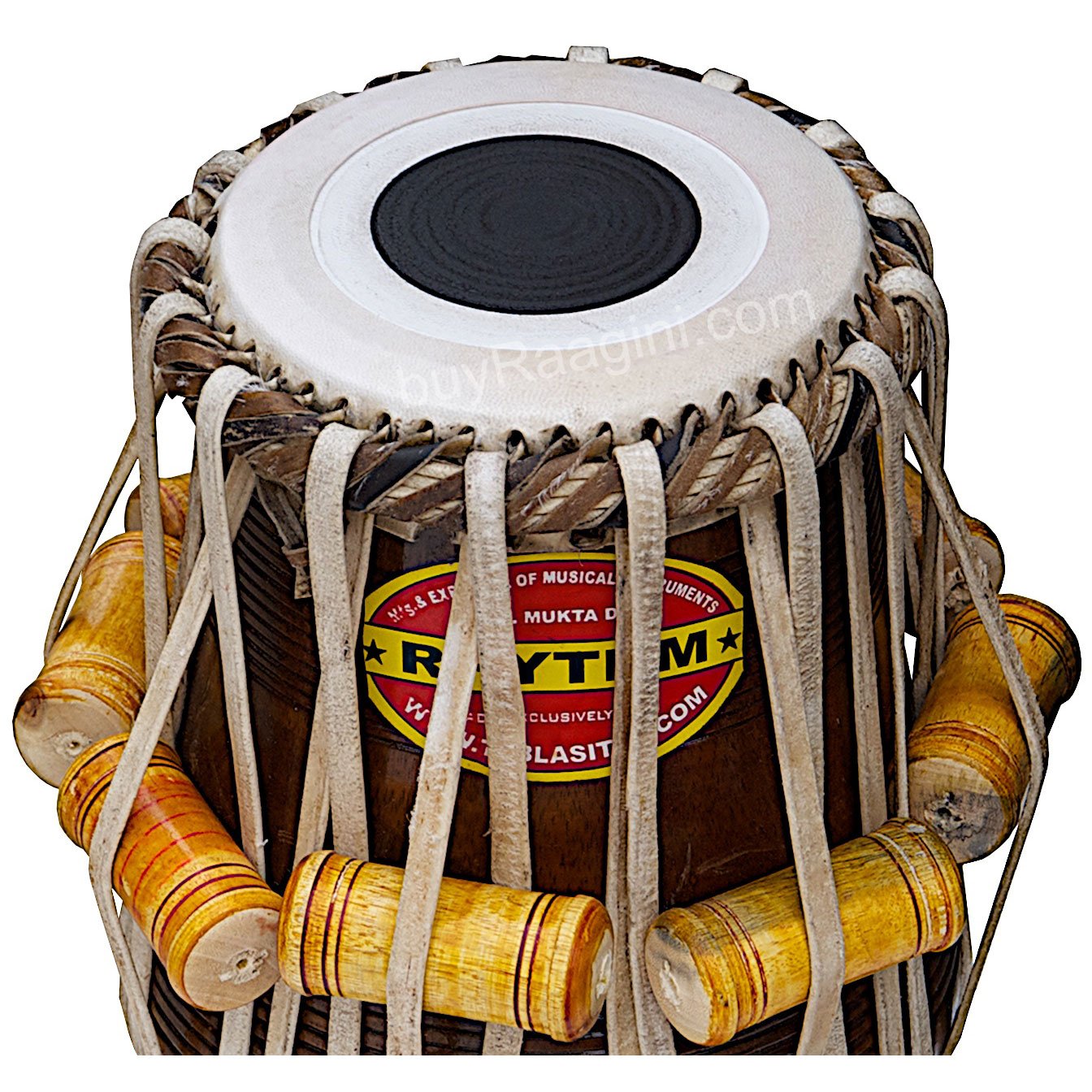 Mukta Das Tabla Set, Concert Quality, 3.5 Kilograms Chromed Copper Bayan, Sheesham Dayan with Padded Bag, Book, Hammer, Cushions, Cover, Kolkata Tabla Drums (PDI-AEB)