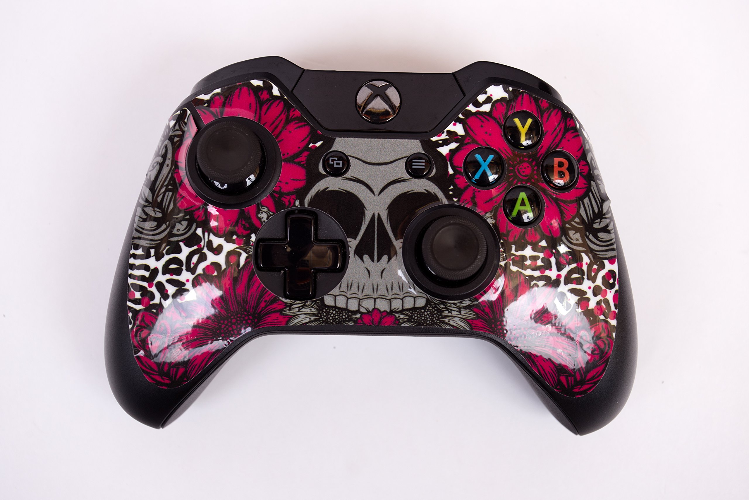 Designer Skin Sticker for the Xbox One Console With Two Wireless Controller Decals Pink Butterflies