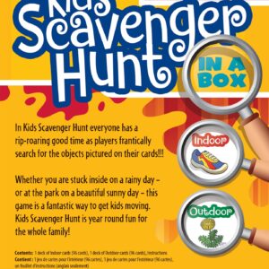 Kids Scavenger Hunt - Children's Game - Ages 6+ - Indoor and Outdoor Scavenger Hunt Game - Develops Gross Motor Skills - for 2 or More Players Individually or Team Play