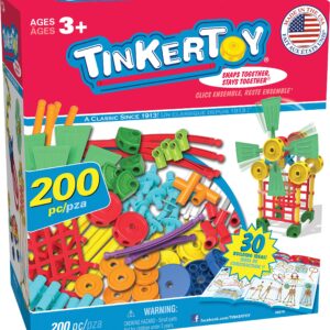 TINKERTOY 30 Model 200 Piece Super Building Set - Preschool Learning Educational Toy for Girls and Boys 3+ (Amazon Exclusive)