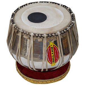 Mukta Das Tabla Set, Concert Quality, 3.5 Kilograms Chromed Copper Bayan, Sheesham Dayan with Padded Bag, Book, Hammer, Cushions, Cover, Kolkata Tabla Drums (PDI-AEB)