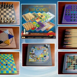 Merchant Ambassador: Classic Games, Enjoy 100 Different Games, Includes 5 Double-Sided Playing Boards, Fun for Children and Adults, For Ages 3 and up