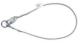 honeywell ansi z359-2007 compliant 2' cable anchorage connector w/vinyl-coated wire rope, snap hook & 3'' o-ring 8186v-z7/2ftv