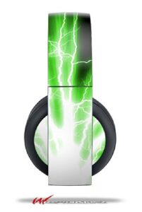 lightning green - decal style vinyl skin fits original sony ps4 gold wireless headphones (headphones not included)