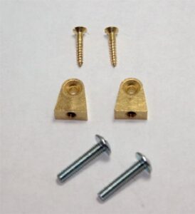 piano music desk hinges - set of 2 with screws brass