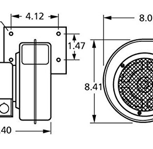 Replacement Blower for Wood Stoves 50755-D500 Heat Tech, Nesco, US Stove, Mt. Vernon, Arrow Heating, Waterford Stove, Even Temp, Earth Stove, Travis, Country Flame, Martin Industries, Regency