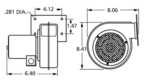 Replacement Blower for Wood Stoves 50755-D500 Heat Tech, Nesco, US Stove, Mt. Vernon, Arrow Heating, Waterford Stove, Even Temp, Earth Stove, Travis, Country Flame, Martin Industries, Regency