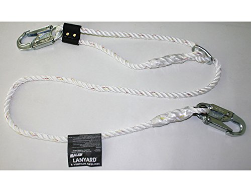 Honeywell 4' 1/4'' SS Wire Rope Lanyard w/2 Locking snap Hooks 207LSS/4FTSS