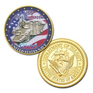 u.s. navy uss constellation (cv-64) gp challenge coin s17#