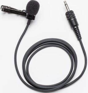 azden ex-50l professional omni lavalier microphone with lock-down mini connector for use with 35bt or 15bt transmitters, designed to improve the sound quality of azden wireless systems