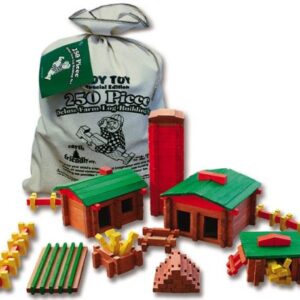 ROY TOY Deluxe Farm Building Set, 250 pcs, Made in The USA! Ages 3 & UP