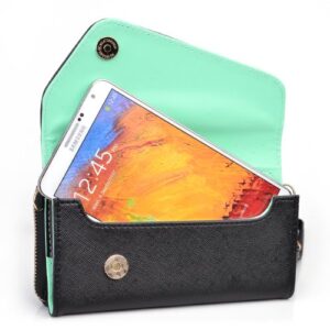 Kroo Clutch Wallet with Wristlet and Crossbody Strap for Smartphones or Phablets up to 5.7 Inch - Carrying Case - Frustration-Free Packaging - Green