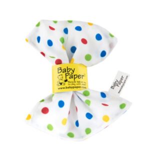 baby paper - crinkly baby toy - polka dots