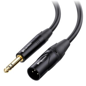 cable matters 6.35mm (1/4 inch) trs to xlr cable 10 ft male to male (xlr to trs cable, xlr to 1/4 cable, 1/4 to xlr cable)