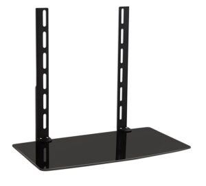 mount-it tv wall mount shelf bracket under tv for cable box, dvd player, stereo av components shelf,black