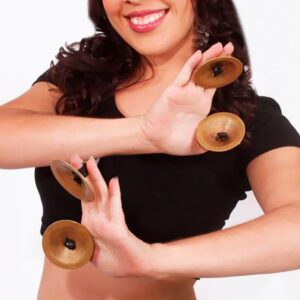 DharmaObjects Belly Dancing - OM Pro Finger Zills or Cymbals 2 Pair/4pcs Gold 6cm