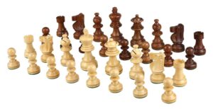 morrigan weighted wood chess pieces, 3.5 inch king, pieces only, no board