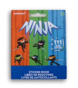 amscan ninja sticker booklet book novelty & amusement toys, multicolor