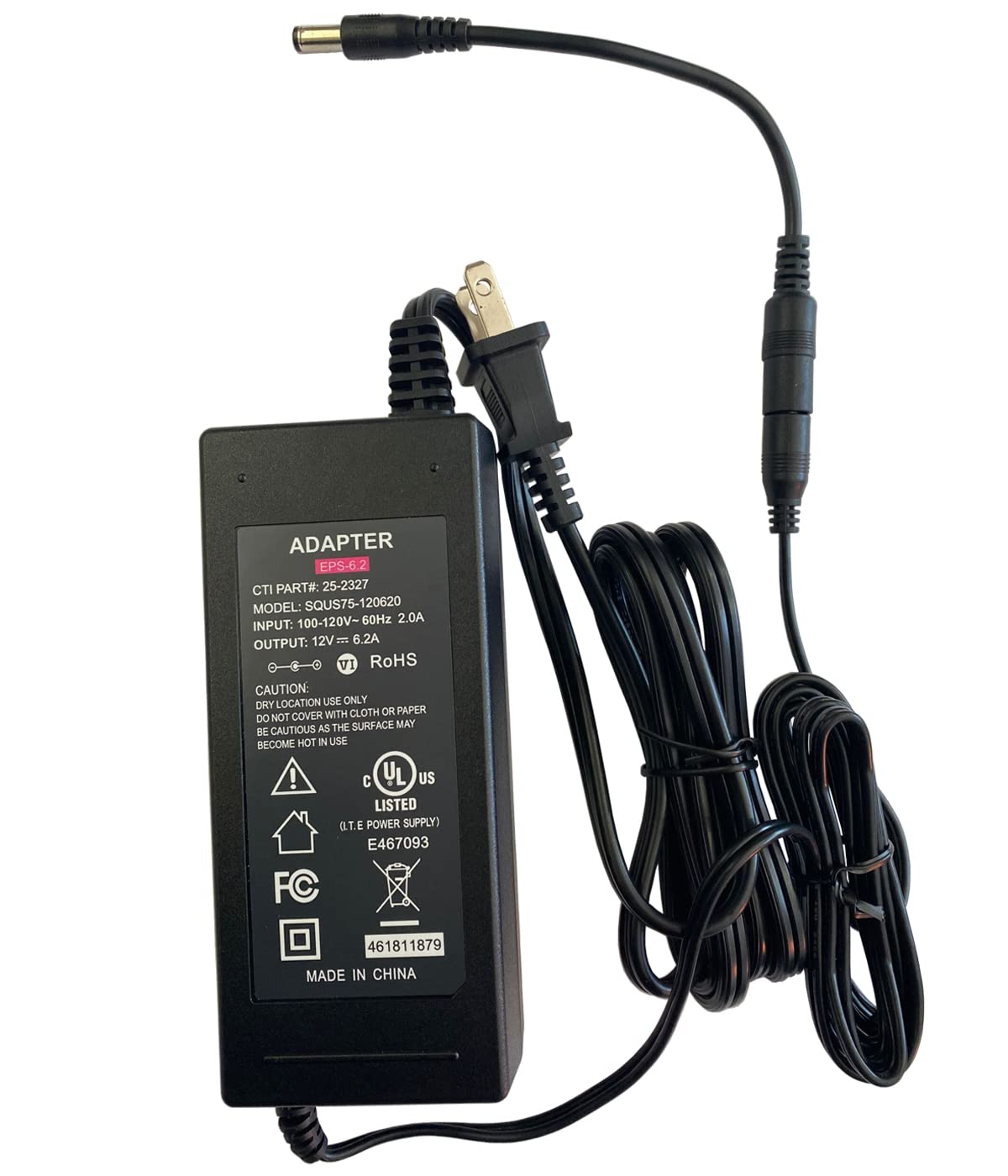 Original EPS 12V UL AC/DC Adapter Compatible with Korg KA320 Krome 61 88 73 88 Key Keyboard PA500-ORT Pa588 Pa800eX TC Helicon M5073 MP5001005 PA800 M50 SP250 DVE DSA-0421S-12 1 3 42 DSA42D12 1 120350