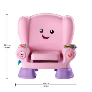 Fisher-Price CFD39 Smart Stages Pink Chair, Activity Chair Toy for 1 Year Old with Sounds, Music and Phrases